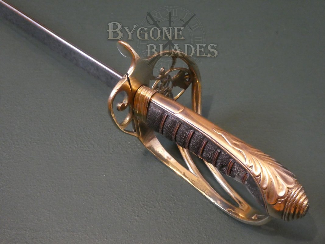 British 1822 Pattern Victorian Field Officers Pipe-Back Levee Sword ...
