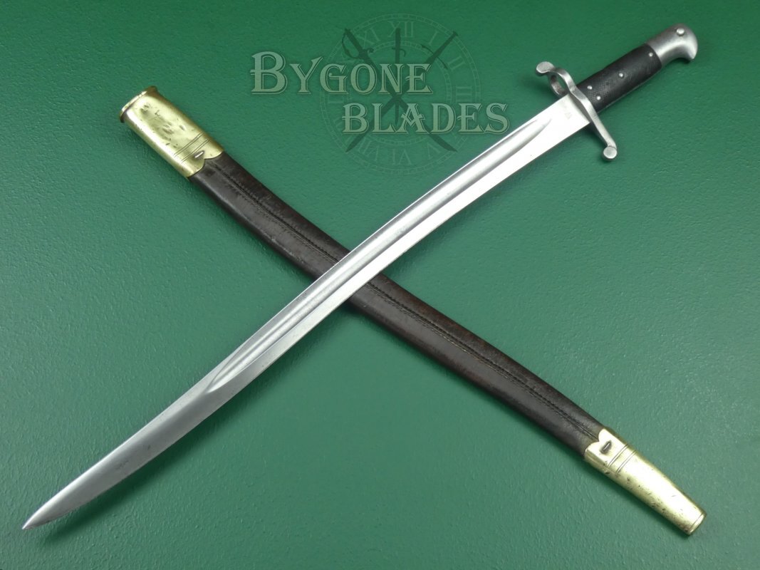 British 1856 Pattern Yataghan Sword Bayonet. 1st Mule Corps Markings ...