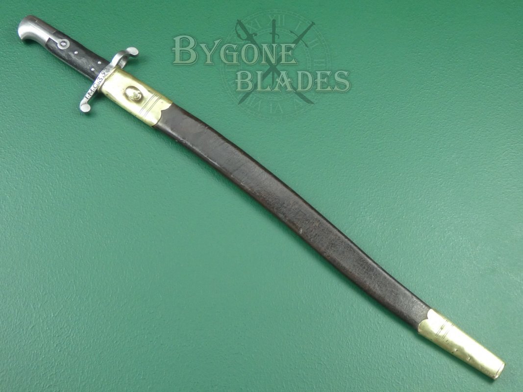 British 1856 Pattern Yataghan Sword Bayonet. 1st Mule Corps Markings ...