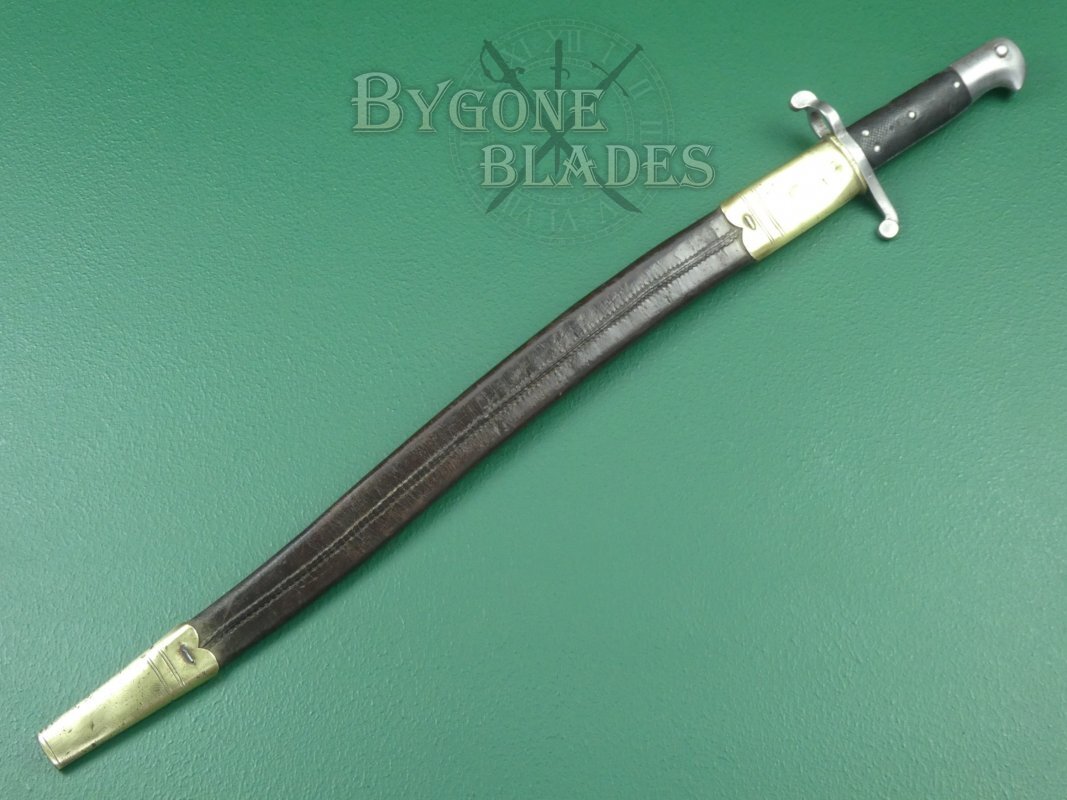 British 1856 Pattern Yataghan Sword Bayonet. 1st Mule Corps Markings ...
