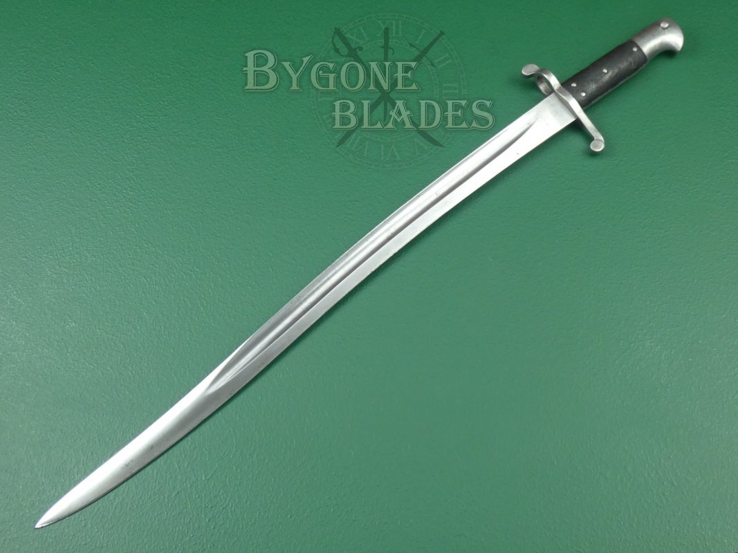 British 1856 Pattern Yataghan Sword Bayonet. 1st Mule Corps Markings ...