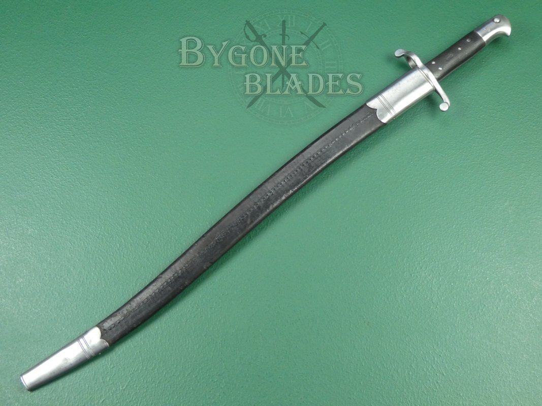 British 1856 Pattern Yataghan Sword Bayonet. Early Riveted Spring ...