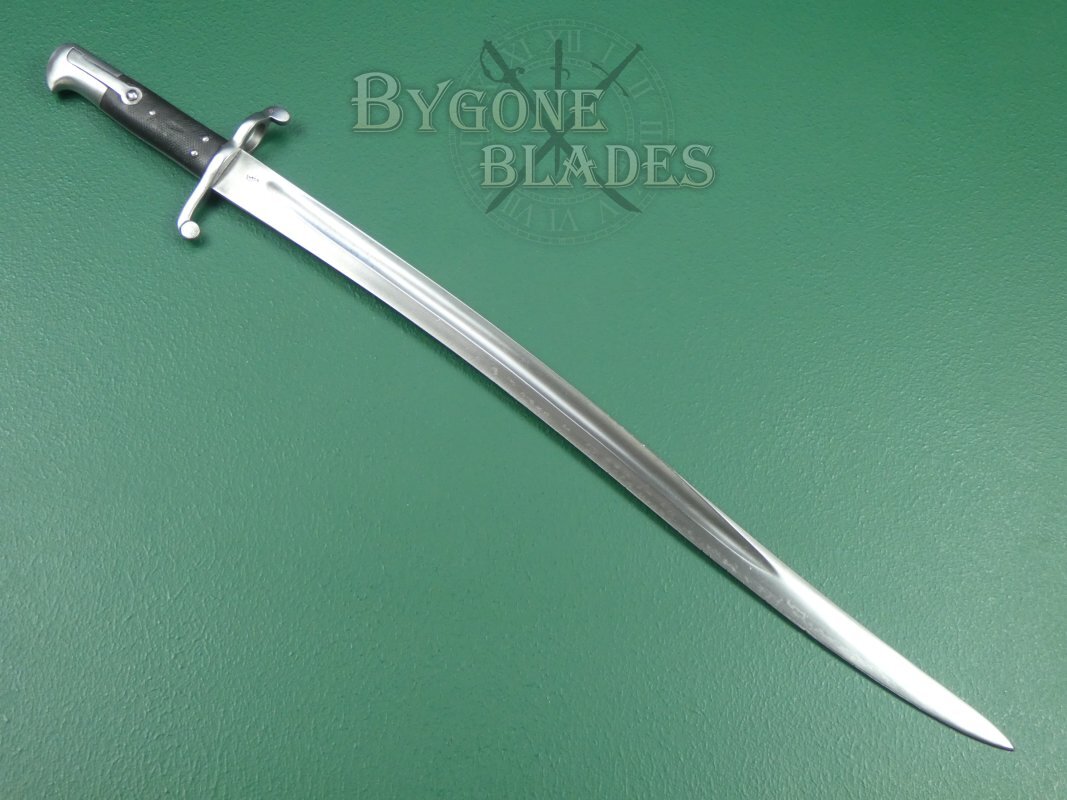 British 1856 Pattern Yataghan Sword Bayonet. Early Riveted Spring ...