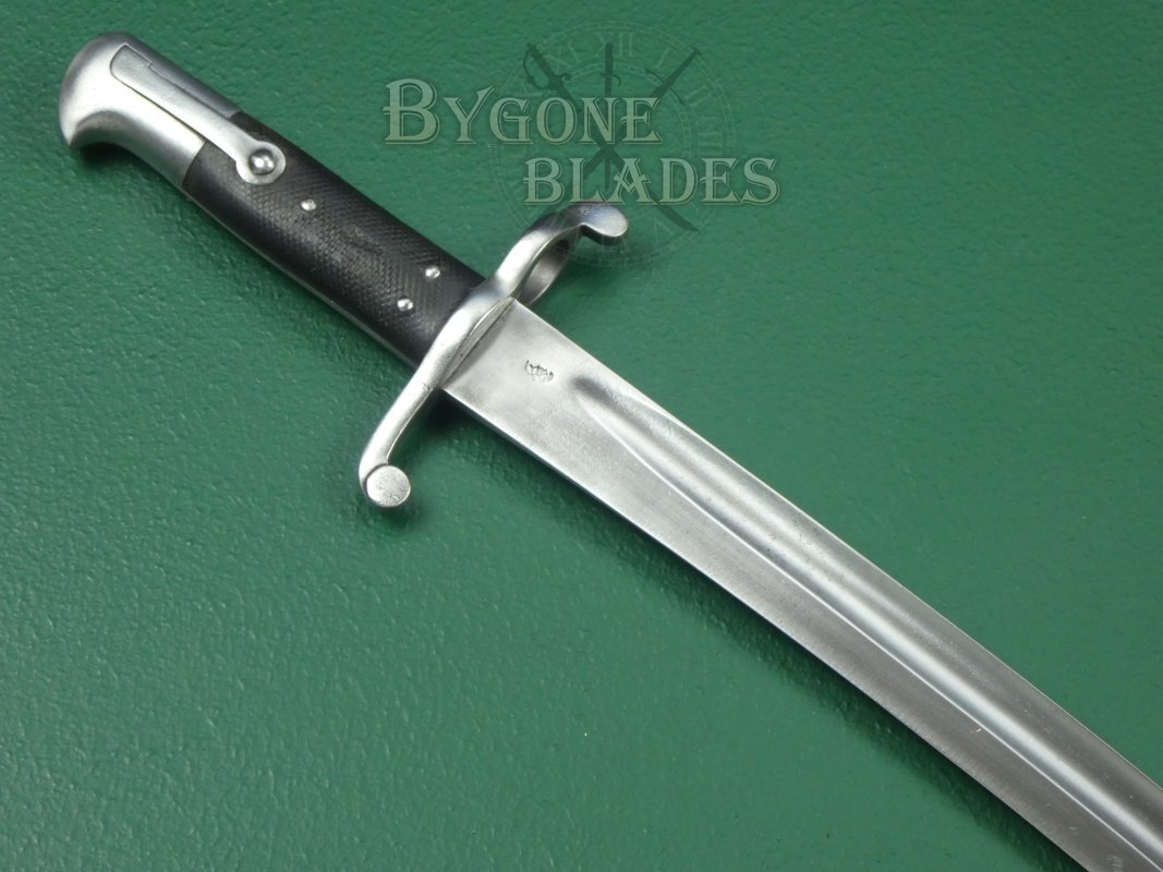 British 1856 Pattern Yataghan Sword Bayonet. Early Riveted Spring ...