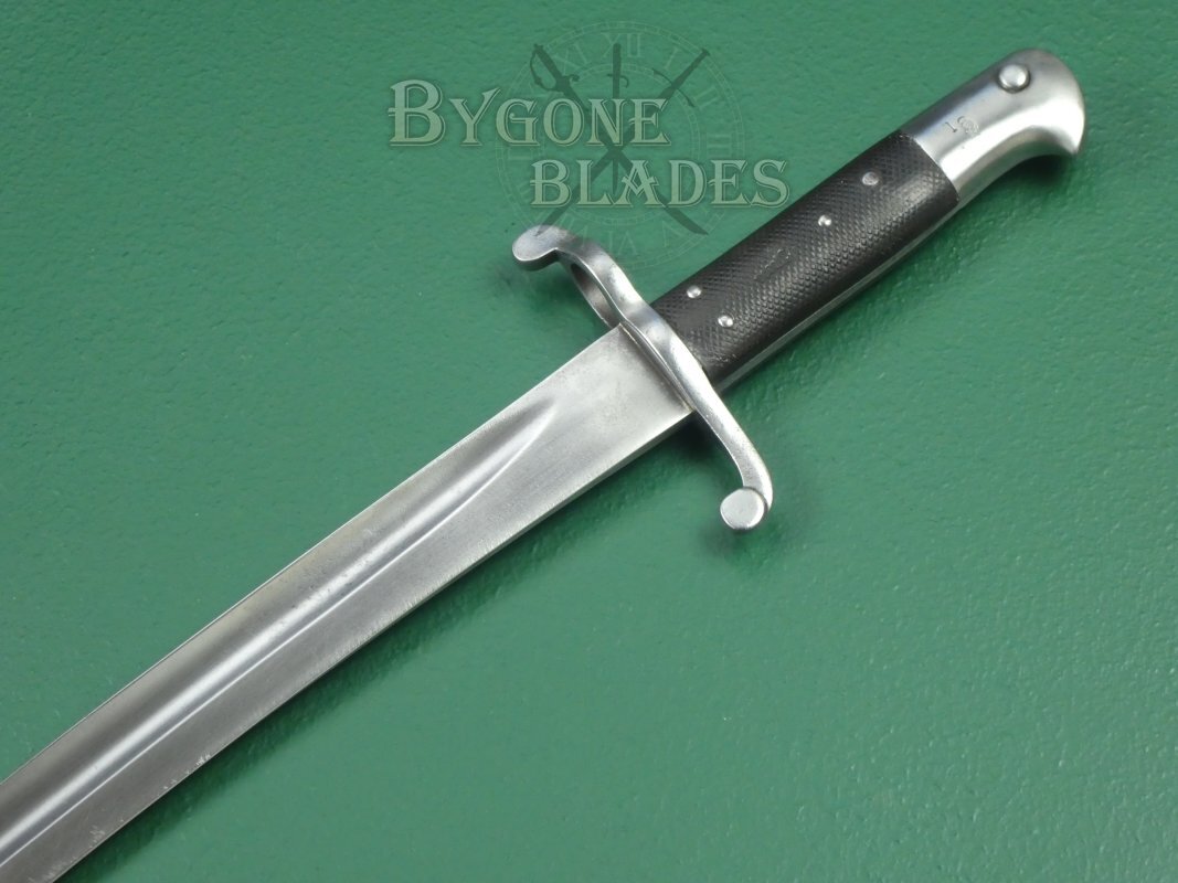 British 1856 Pattern Yataghan Sword Bayonet. Early Riveted Spring ...