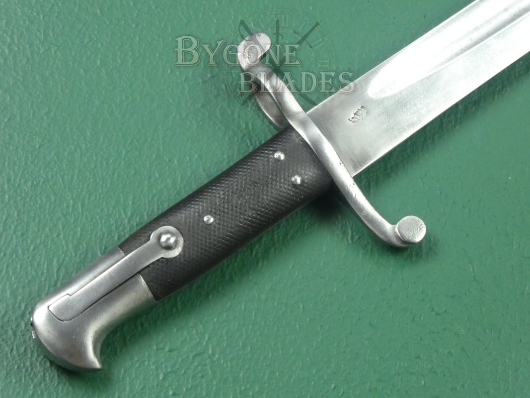 British 1856 Pattern Yataghan Sword Bayonet. Early Riveted Spring ...