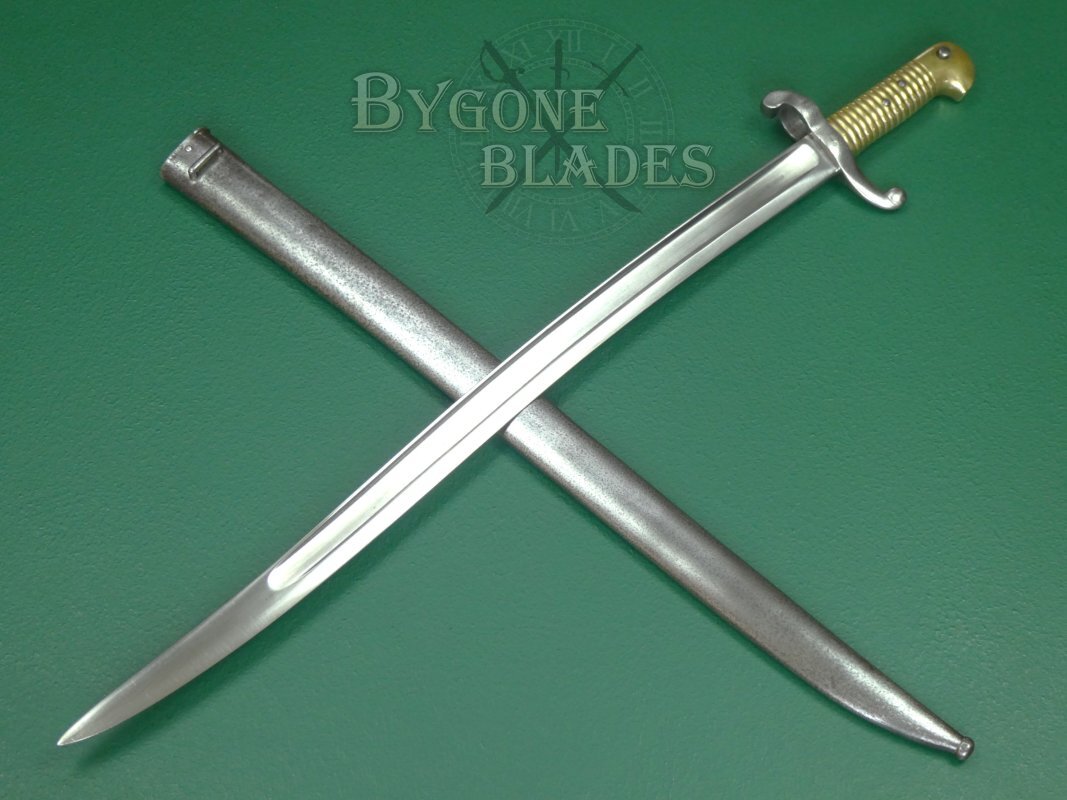 French M1842 Yataghan Sword Bayonet. Chatellerault 1856. #2307001 ...