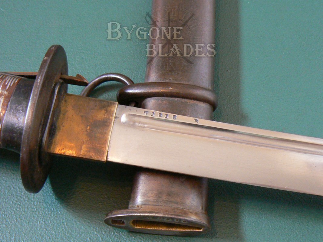 Japanese Army WW2 Type 95 NCO Sword. 1941 Middle Type Shin Gunto ...